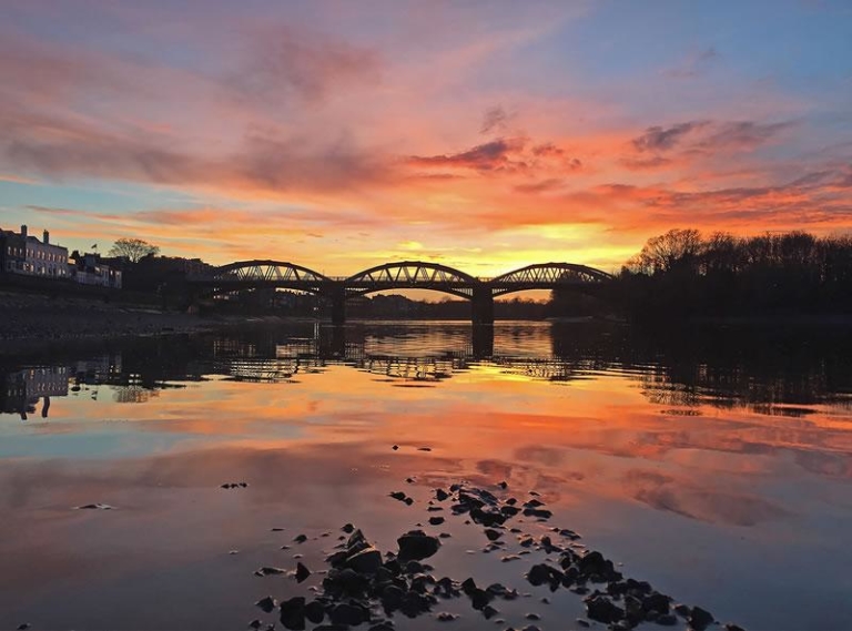 Barnes Bridge - railway bridge over the Thames in London